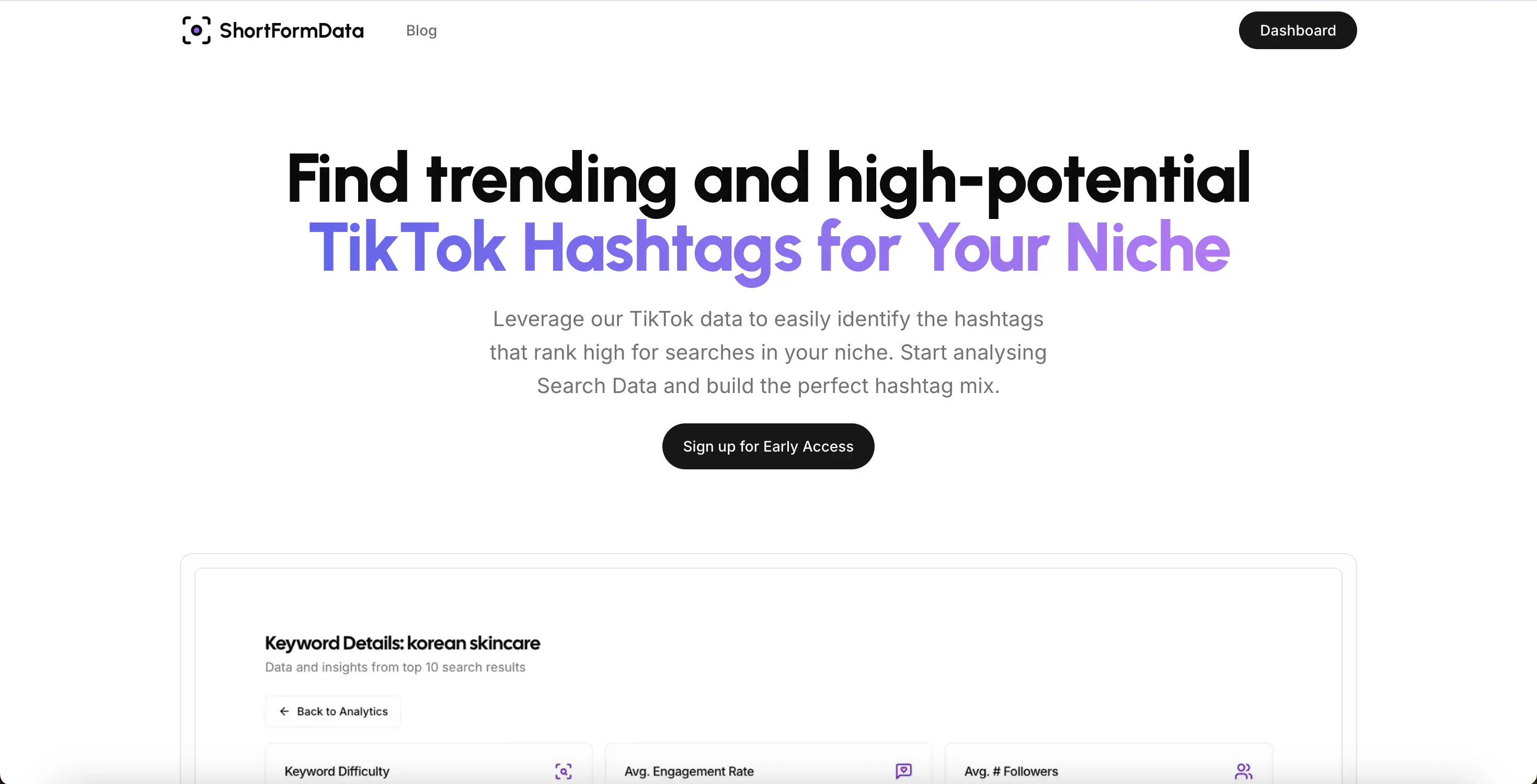 TikTok Hashtags Analysis | #1 TikTok SEO Tool on the market